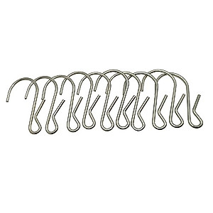 LJY 10-Pack Polished Metal Clip Type Hanging Hooks, Holds up to 10 lbs