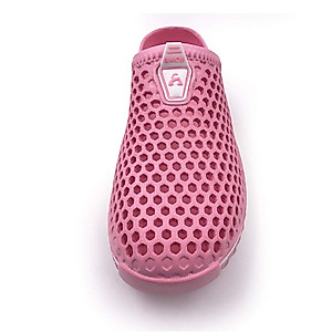 Amoji Garden Clogs Shoes Shower Sandals Yard Beach Plastic Rubber Summer 1702 Pink 8 Womenn/6 Men