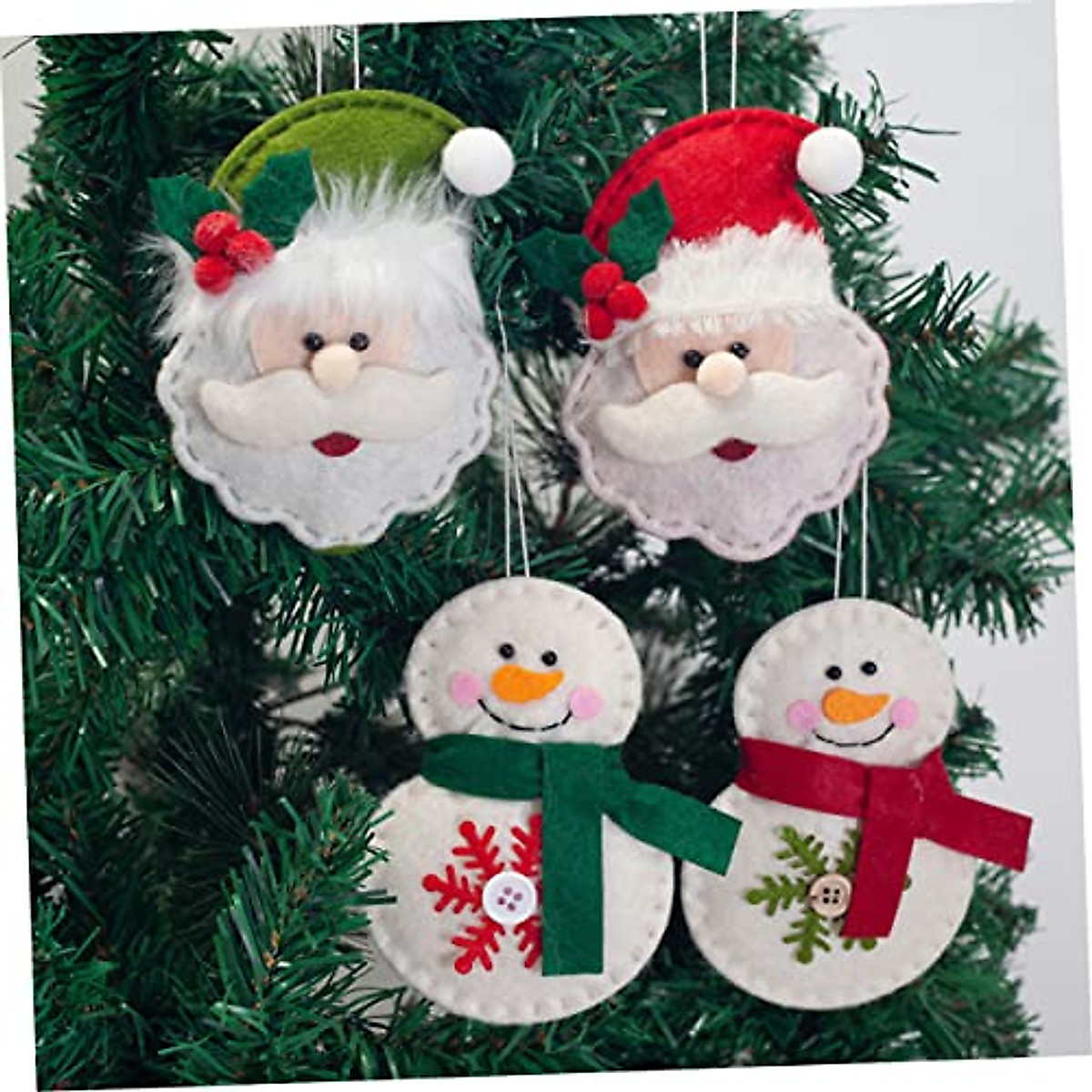 BESPORTBLE 4pcs Home Decoration Home Decorations Christmas Decor Felt Snowman Ornament Christmas Felt Ornaments Snowman Tree Ornaments Pendant Ornament Christmas Ornaments Hanging Ornament