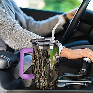 Australia Cute Sugar Glider Insulated Tumbler with Lid And Straw Stainless Steel Travel Coffee Mug 40oz Violet-style