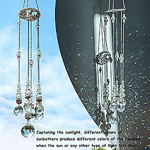 H&D HYALINE & DORA Crystals Ball Prisms Suncatcher Tree of Life Hanging Ornament Rainbow Maker for Home,Garden Fengshui Decoration