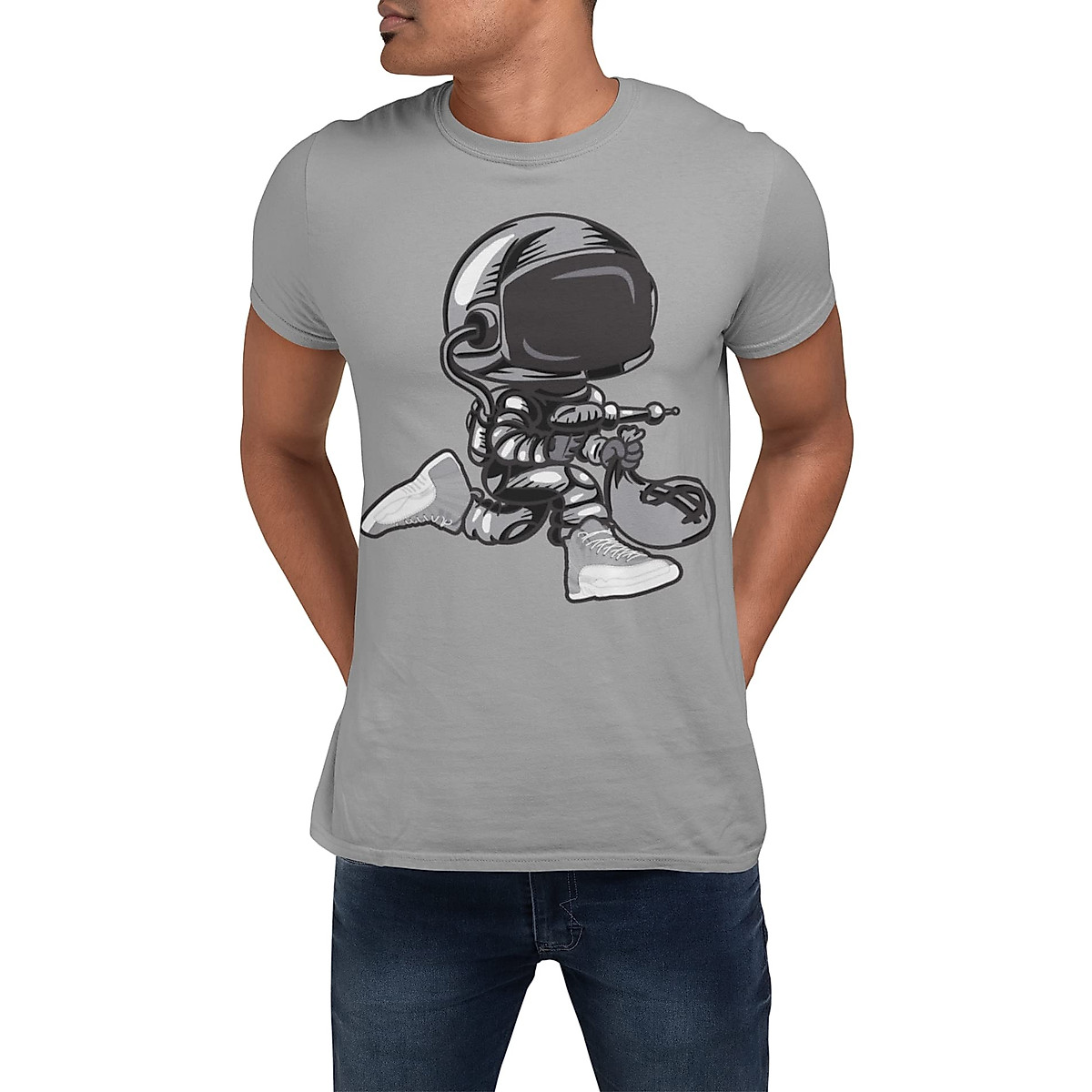Jordan 12 Stealth Shirt to Match Men's Moon Man Jumper T Shirt, Jordan 12s Shirt to Match Stealth Gift Jordan 12 Tee Grey