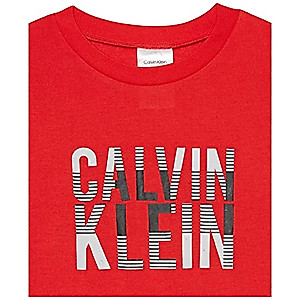 Calvin Klein Boys' Long Sleeve Tee Jogger Pajama Set, Black Buffalo Plaid