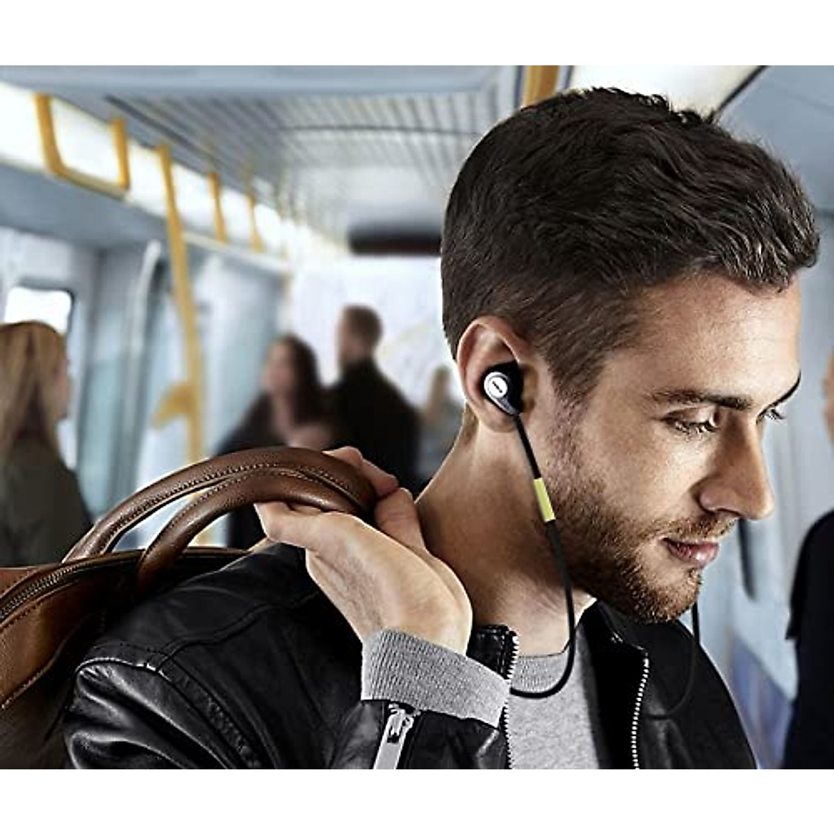 cobcobb Looper Wireless Earbuds Anti-Lost Strap Magnetic Cord for Stemless Wireless Headphone TOZO Bose JBL Beats Skullcandy Samsung(Black 2Pack)