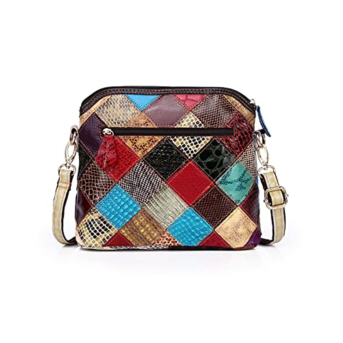 Eysee Crossbody Bag Women Multicolor, Leather Handbag Colorful Purses (Multicolour 2)
