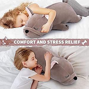 Auspicious beginning 30'' Giant French Bulldog Plush Stuffed Animal- French Bulldog Dog Plush Pillow Plushies, Large Sleeping French Bulldog Large Plushie Toy, Birthday Gifts for Kids Girls Boys