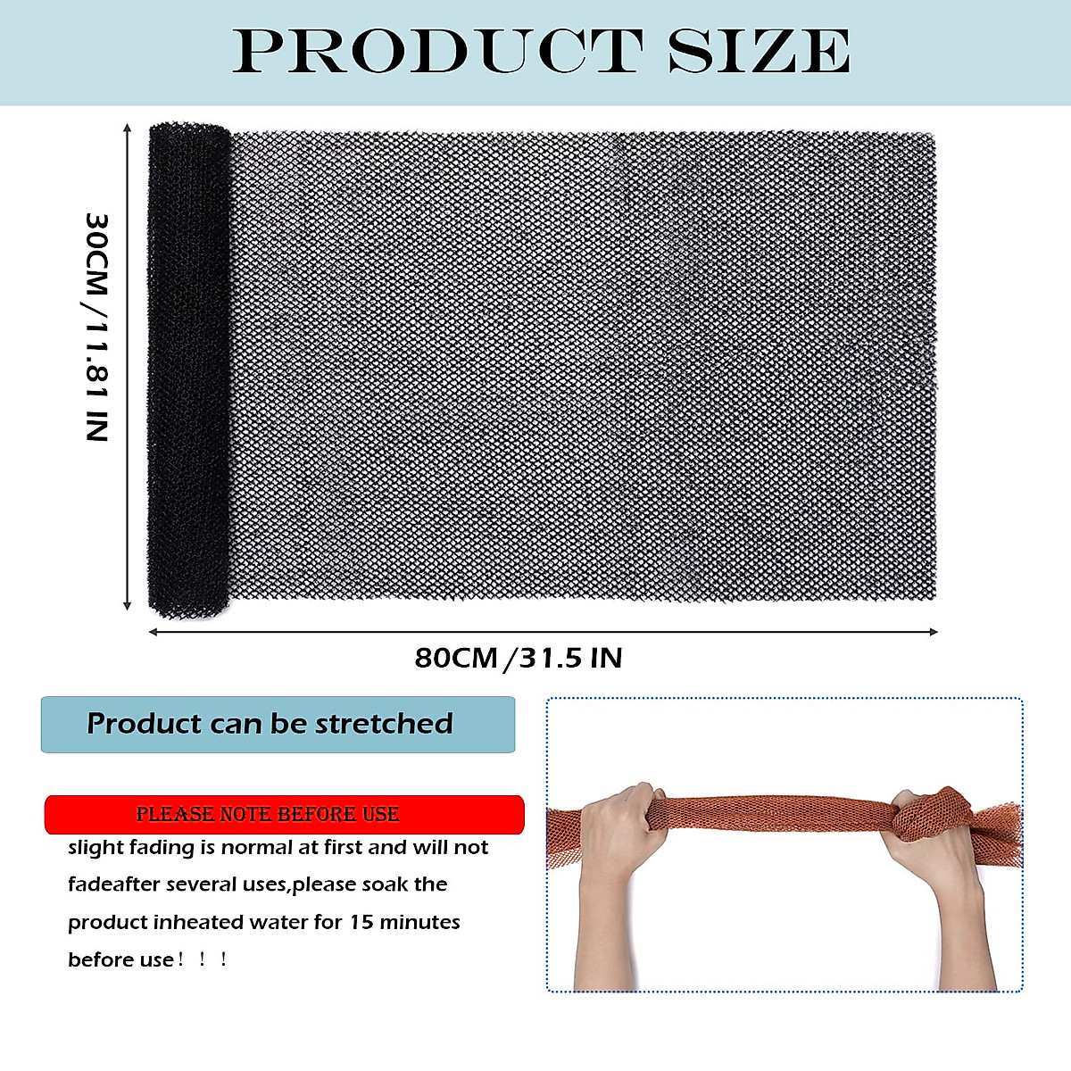 African Exfoliating Net,JASSINS African Sponge Net,Body Exfoliating Long Net Shower Body Scrubber Back Scrubber Skin Smoother (4 Pieces)