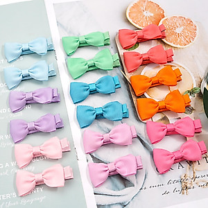 JOYOYO 80PCS 2'' Baby Hair Bows Clips Fully Lined Boutique Grosgrain Ribbon Mini Bows for Girls Teens Infants Kids Toddlers Newborn