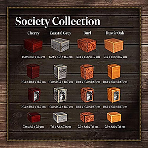 Chateau Urns - Society Collection - Pet Urn, Keepsake Box - Extra Small Urn (up to 34 lbs) - Coastal Gray Finish