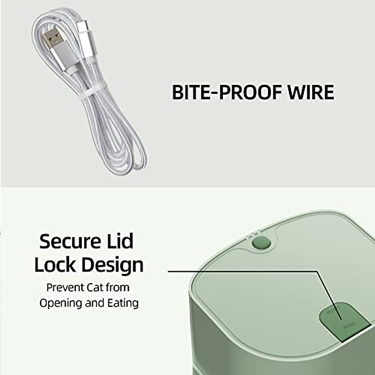 CATLINK Automatic Cat Feeder, 3.5L WiFi Smart Cat Dispenser with Ceramic Bowl for Dry Food/Freeze-Dried, Timed Cat Feeder, Portion Control, App Control with Health Report for One Cat (Young Green)