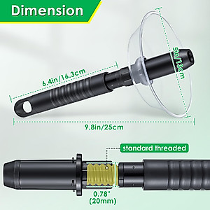 Saillong Broken Bulb Extractor, Light Bulb Changer for Standard Incandescent Broken Light Bulbs, Broken Light Bulb Removal Tool with Safety Shield Compatible with Standard Threaded Extension Pole