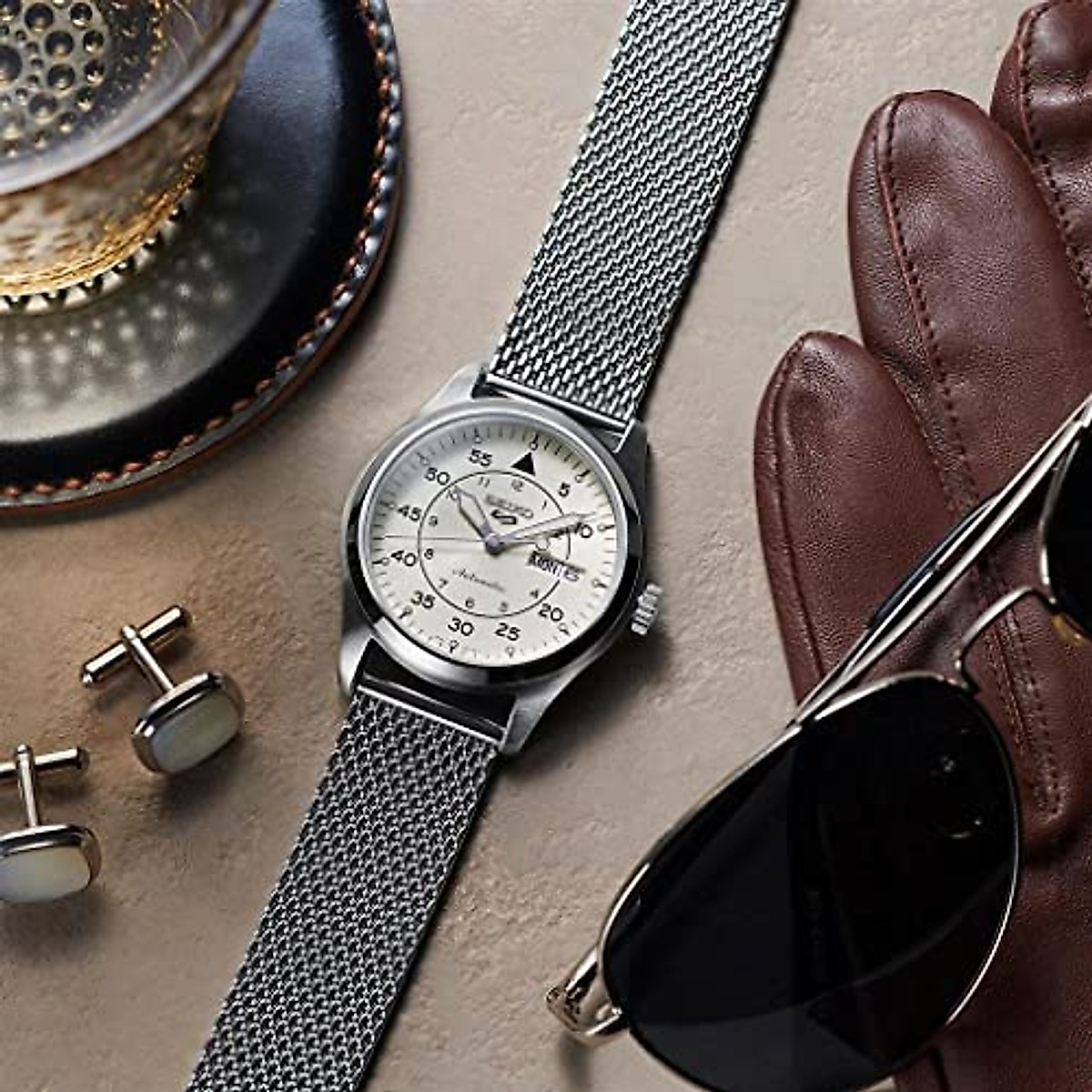 SEIKO 5 Sports Automatic Cream Dial Men's Watch SRPH21K1