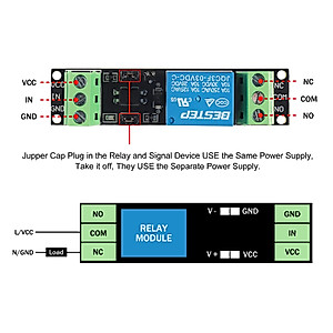 AITRIP 8 Pack 3V 1 Channel Relay Power Switch Module with Optocoupler Opto Isolation High Level Trigger for IOT ESP8266 Development Board