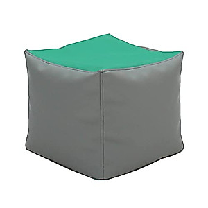 Factory Direct Partners 13043-CT SoftScape 14" Square Bean Bag Poufs for Kids (2-Piece Set) - Contemporary