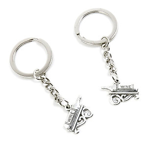 5 Pieces Keychain Keyring Door Car Key Chain Ring Tag Charms Supplies H6TN8H Wine Rack
