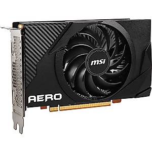 MSI Gaming Radeon RX 6400 64-bit 4GB GDDR6 DP/HDMI PCIe 4 Torx Single Fan FreeSync DirectX 12 VR Ready ITX OC Graphics Card (RX 6400 AERO ITX 4G)