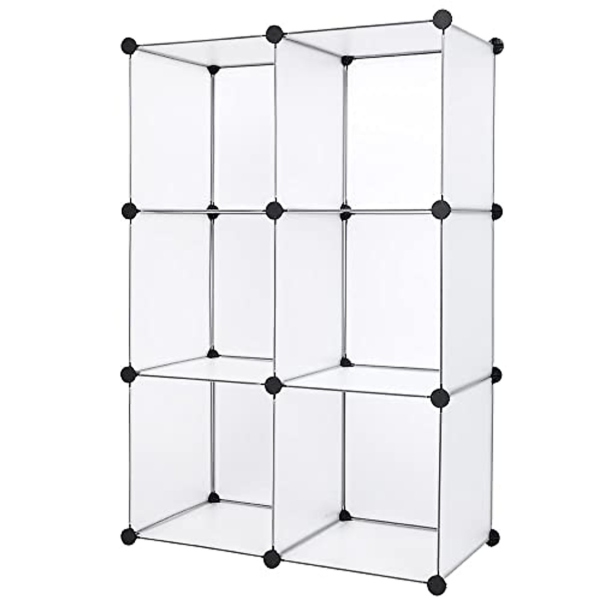 Modular Closet Systems Organizer 6-Cube Shelf Organizers with Shoe Rack DIY Plastic Storage Cubes for Efficient Space Saving