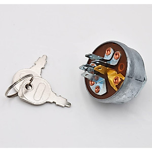NC Craftsmen Riding Lawn Mower Ignition Switch with 3 Position 2 Keys 5 Terminals STD365402 24688 725-0267 925-0267 21064 42106
