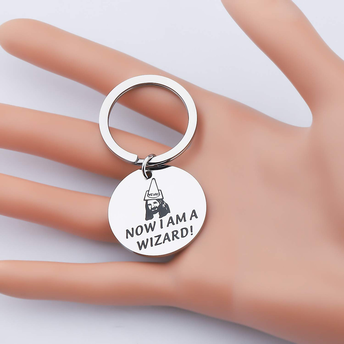 Lywjyb Birdgot What We Do in The Shadows Nandor Gift What We Do in The Shadows Inspired Gift Now I Am A Wizard Keychain (Nandor wizard ky)