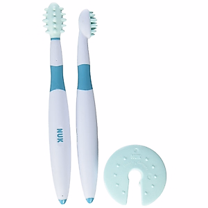 NUK Grins and Giggles Training Toothbrush Set, Blue