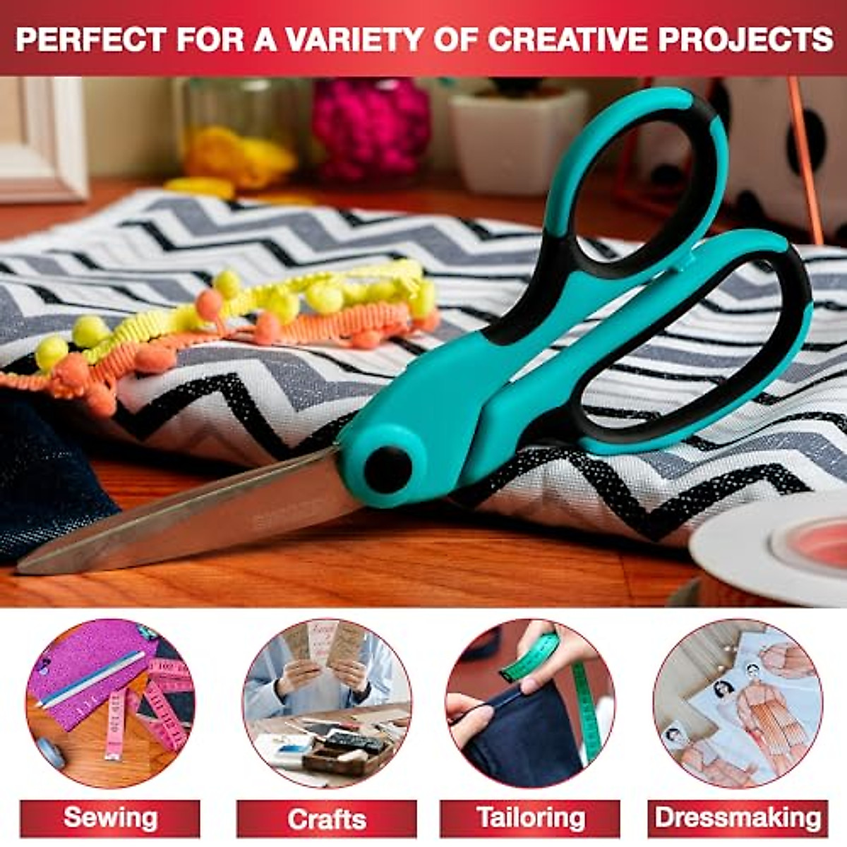 SINGER ProSeries Cutting Tool Set with Sewing Scissors, Detail Scissors, Thread Snips, 45mm Rotary Cutter and 6 Extra Blades