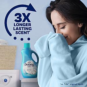 Downy Fabric Softener Liquid, Cool Cotton Scent, 111 fl oz, 150 Loads