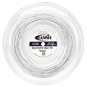 Gamma Sports 16g Synthetic Gut Tennis String Reel, 720', White