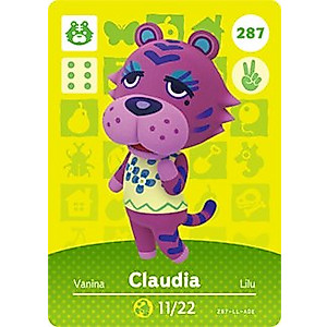 Claudia - Nintendo Animal Crossing Happy Home Designer Amiibo Card - 287