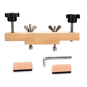 Jiayouy Luthier Tools Solid Maple Guitar Bridge Clamp with Cork Gasket L-Wrench for Classical/Acoustic Guitar Accessory