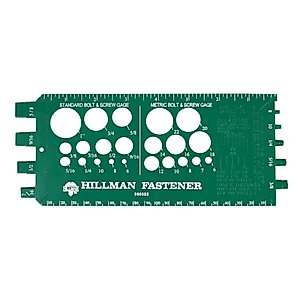 Hillman 990502 Standard Metric Drill Bit Gauge