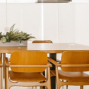 30 Pcs Clear Hexagon Acrylic Place Cards with Holders, DIY Blank Acrylic Name Place Cards Acrylic Signs, Freestanding Acrylic Wedding Guest Names Escort Cards for Wedding Party Dinner Table Setting