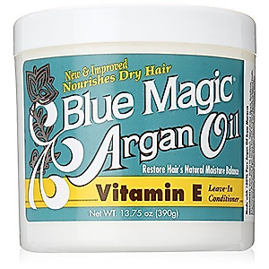 BLUE MAGIC Argan Oil & Vitamin-e Leave-in Conditioner 13.75 Oz, Blue (BLMARG)