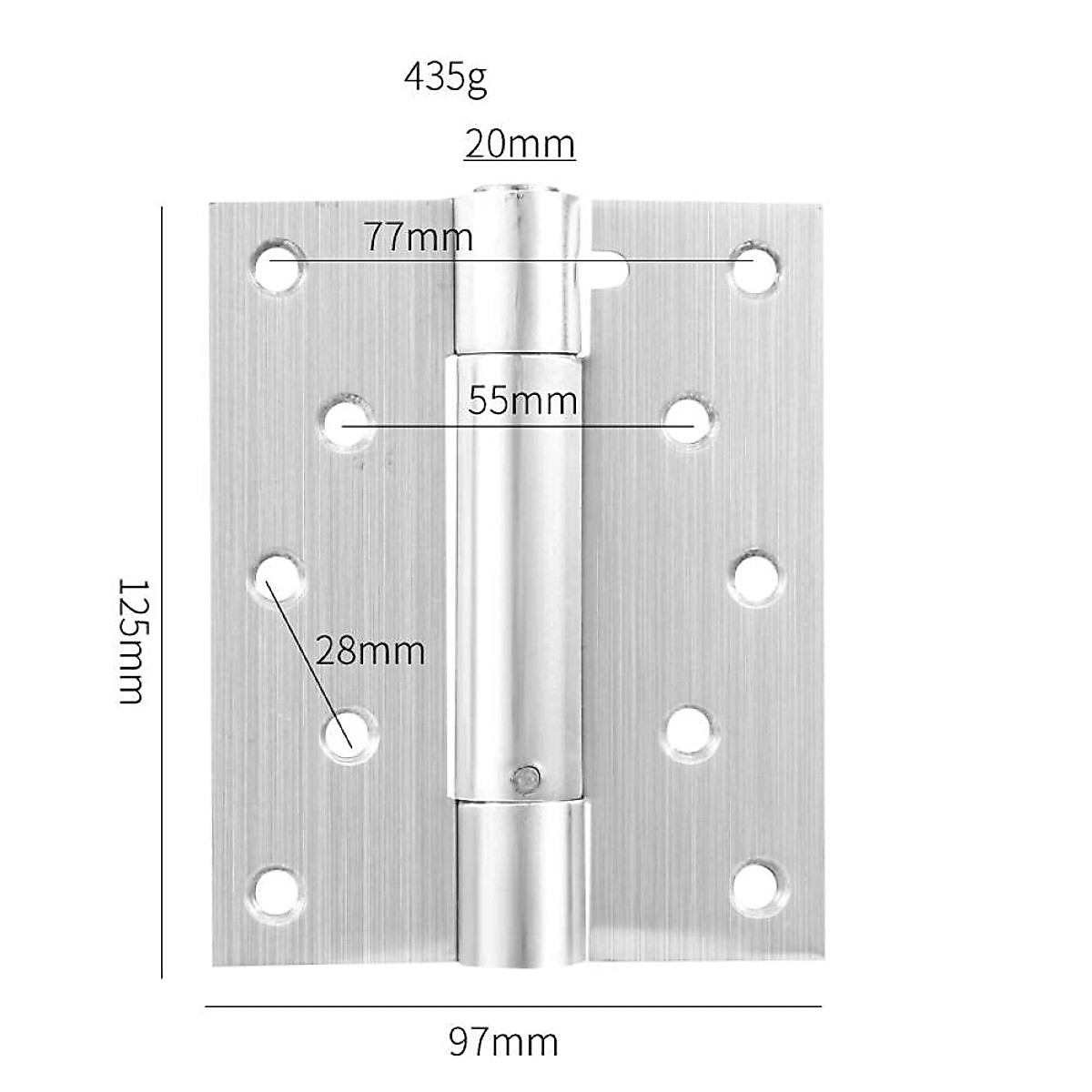 Iron Hinges,Antique Hinges, 2Pcs Stainless Steel Double Opening Spring Hinge Two Way Free Door Fence Automatic Closing Hinge Hinge 5 Inch Single Bomb (Color : 5 Inch Single Spring)