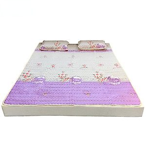 WINFEB Bed Sheet Latex Summer Bed Foldable Washable Soft mat Three-Piece Set