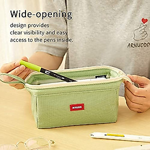 CICIMELON Pencil Case Large Capacity Pencil Pouch Pen Bag for Students Green Yellow