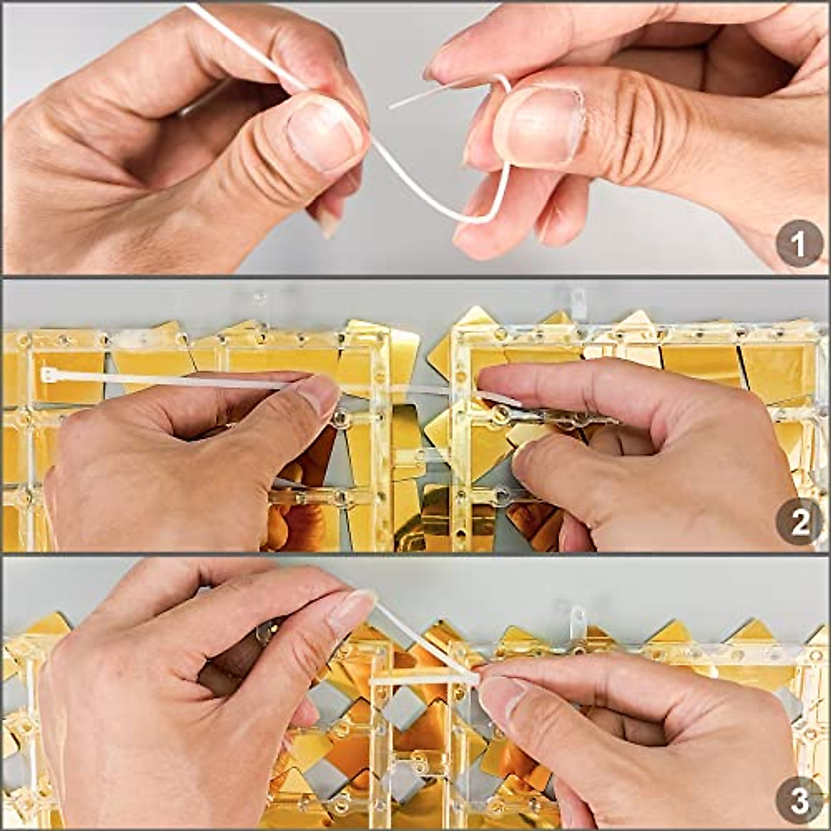 24 Panels Shimmer Wall Backdrop, UNIIDECO 24 Pieces Fiesta Decoration Large Sequin Wall Panels, Birthday Baby Shower Wedding Event Party Decor Shine Curtains, Advertising Signs Home Decor (Gold)