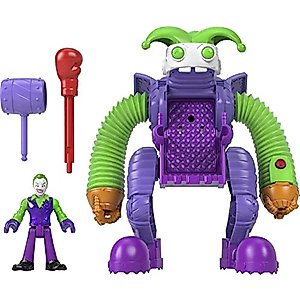 Fisher-Price Imaginext DC Super Friends The Joker Battling Robot with Poseable Figure and Lights for Preschool Pretend Play Ages 3-8 Years
