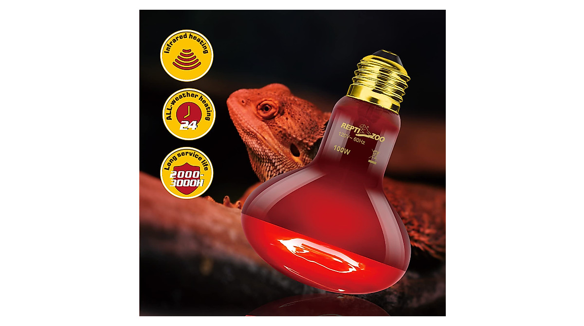 REPTIZOO Dual Lamp Fixture Combo for Reptiles