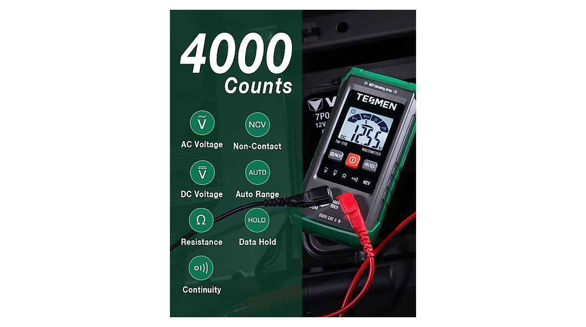 TESMEN TM-510 Digital Multimeter with Non-Contact Voltage Test