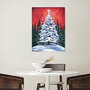 Christmas Tree Diamond Art Painting Kits for Adults - Full Drill Diamond Dots Paintings for Beginners, Round 5D Paint with Diamonds Pictures Gem Art Painting Kits DIY Adult Crafts Kits 12x16inch