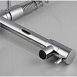 Naples Chrome Finish Kitchen Sink Faucet Pull-out Swivel Spout Hand Sprayer with Hot & Cold Water Mixer
