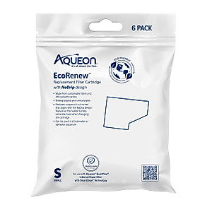 Aqueon Aquarium Fish Tank EcoRenew Filter Cartridge, Small 6 Pack