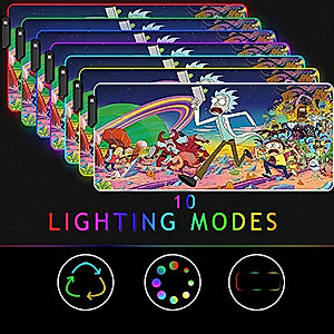 RGB Mouse Pad, Imegny Large Extended Soft Led Mouse Mat with Different Lighting Modes, 900 x 400mm / 35.4 * 15.7Inch