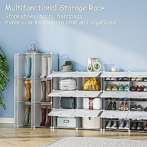 Shoe Rack, 6 Tier Shoe Rack Organizer 24 Pairs Shoe Cabinet Shoe Organizer for Closet Shoe Storage Cabinet Zapateras Organizer for Shoes, Shoe Rack for Closet for Entryway, Bedroom and Hallway, White