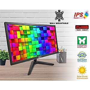 BTO New Dual 19 Inch LED Computer Desktop Tower Monitor, HD+ 1440 x 900 IPS Crisp Display, HDMI and VGA Port, 75Hz Refresh Rate, VESA Mountable, [ Black ]