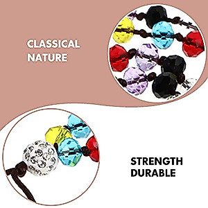 ifundom Phone Charm Strap Crystal Beaded Phone Rhinestone Glitter Long Lanyard Colorful Beads Hanging Neck Straps Bracelet Keychain for Women Girls