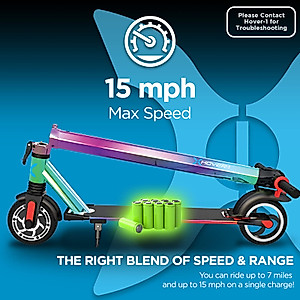 Hover-1 Aviator Electric Scooter | 15MPH, 7 Mile Range, 5HR Charge, LCD Display, 6.5 Inch High-Grip Tires, 264LB Max Weight, Cert. & Tested - Safe for Kids, Teens & Adults