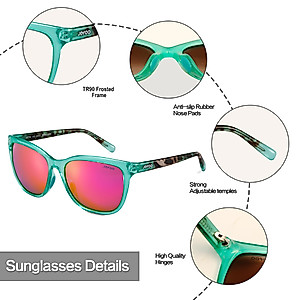 Jefoo Polarized Sunglasses for Men Trendy Classic Shades for Women Sports Glasses 70s TR90 Frame for Outdoor UV Protection