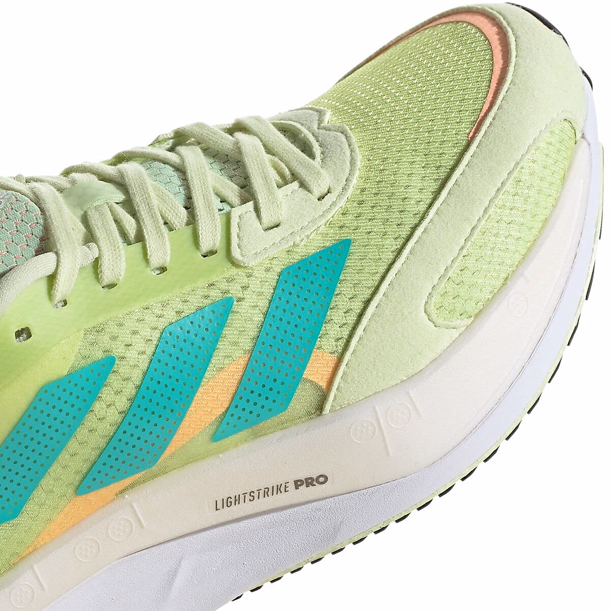 adidas Adizero Boston 10 Running Shoe - Women's Almost Lime/Mint Rush/Light Flash Orange, 9.5