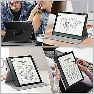 Fintie Slim Case Compatible with BOOX Note Air 2 (2021) & BOOX Note Air 2 Plus (2022) Tablet 10.3 inch - 360 Degree Rotating Protective Stand Cover with Auto Sleep/Wake, Black